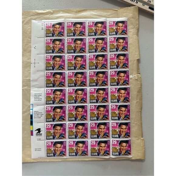 Design | 29 Cents Elvis Presley Us Stamp Sheet32 Stamps 1 Sheet | Poshmark